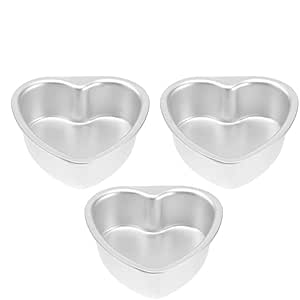 Amazon.com: Morixkifu 6 Inch Heart Shaped Cake Pans, 2Pcs Aluminum ...