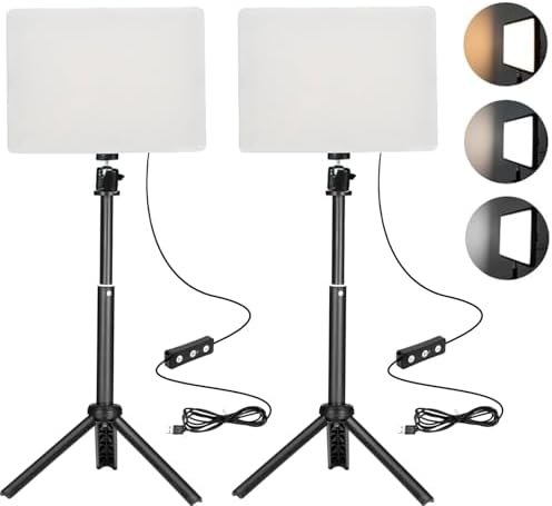 Amazon.com : 2 Pack LED Photo Lighting kit with Stand 2800-6500K ...