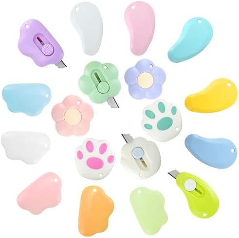 Amazon.com: SHAIDOJIO 18 Pcs Mini Box Cutter Retractable Utility Knife ...