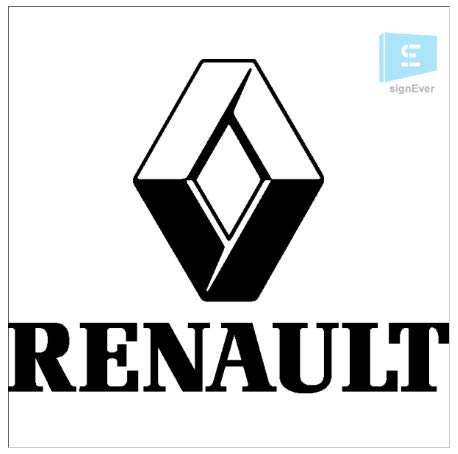 SIGN EVER Renault Original Logo Stickers Exterior Car Back Sides Auto ...