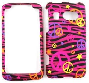 Amazon.com: PEACE SIGN PINK/BLACK ZEBRA PRINT DESIGN SNAP-ON CELL PHONE ...