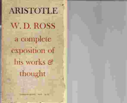 Aristotle: W. D. Ross: Amazon.com: Books