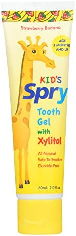 Amazon.com : Spry Natural Xylitol Toothpaste for Baby, Toddler and Kids ...
