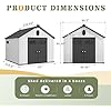 Amazon.com : UDPATIO 8x10 FT Outdoor Storage Shed, Resin Plastic Shed ...