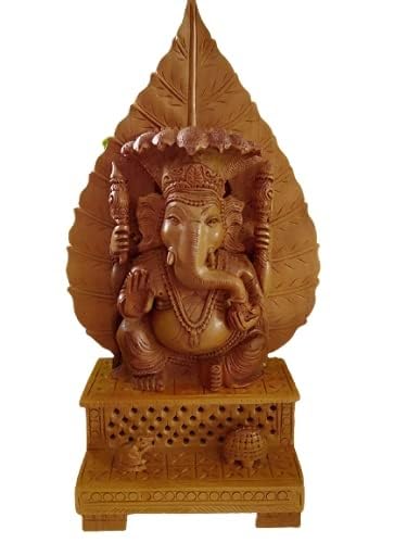 Buy Arrakasta Crafts Pure Sandalwood Lord Ganesha Statue Large Hindu ...