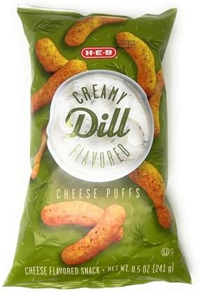 Amazon.com: H‑E‑B Creamy Dill Pickle Flavored Cheese Puffs Chips 8.5oz ...