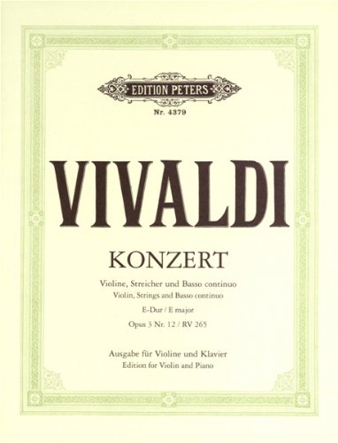 Amazon.com: Vivaldi: Violin Concerto in E Op.3 No. 12, RV265 ...