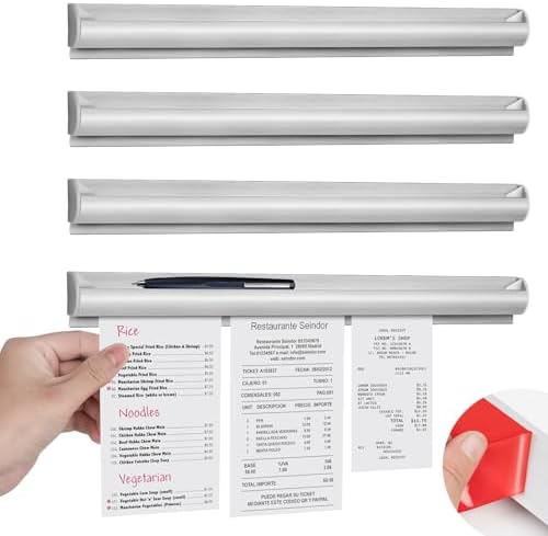 Amazon.com : AYZTKUX 4 Pack Restaurant Ticket Holder Strip - 16 Inch No ...
