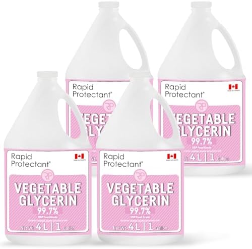 Vegetable Glycerin - Made in Canada - 4 Pack - USP Food Grade ...