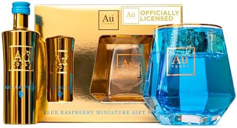 Au Vodka Gift Set - Blue Raspberry Flavoured Vodka 5cl Miniature ...