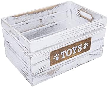 Paw Shaped Cutout Dog Toys Chest Gift Hampers Storage Collection Box ...