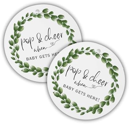 Amazon.com : Pop It When She Pops Hang Tags Greenery Eucalyptus Floral ...