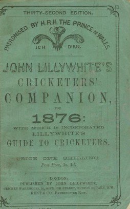 John Lillywhite's Cricketers' Companion For 1876: Amazon.co.uk: Books