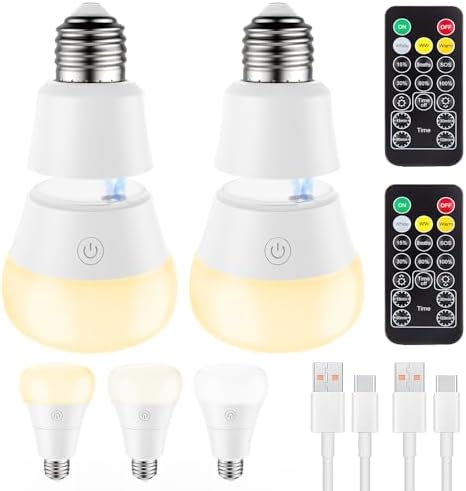SCOPOW Magnetic and USB Charging 2IN1 Rechargeable Light Bulb with ...