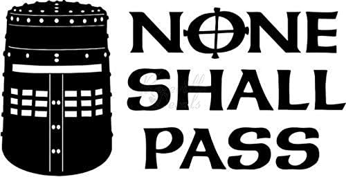 Amazon.com: None Shall Pass Monty Python Knight Helmet Vinyl Decal ...