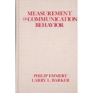 Measurement of Communication Behavior (Longman Communication Books ...