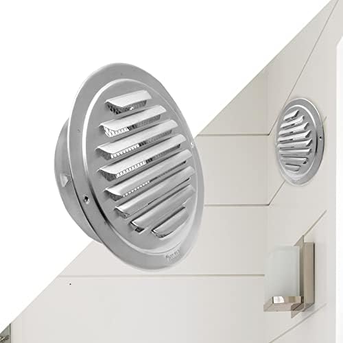 Waziaqoc Stainless Steel Soffit Vents (3 Inch), Round Air Vents Louver ...