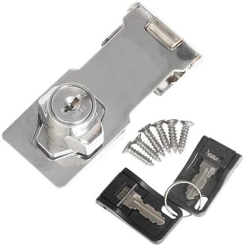 TOVOT 2 Pack Keyed Hasp Locks -Twist Knob Keyed Locking Hasp (3" x 1-1/ ...