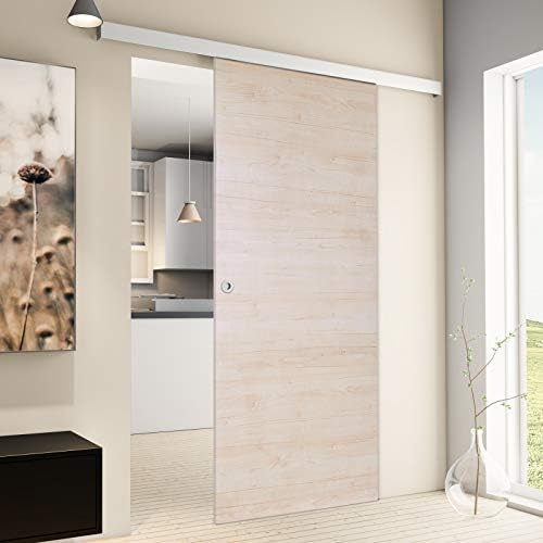 inova Wooden Sliding Door 880 x 2035 mm Beech Aluminium Complete Set ...