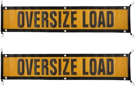 Amazon.com: 2 Pack 12"x60" Oversize Load Sign for Trucks w/Bungee Cord ...