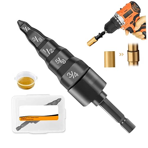 6pcs Portable Copper Pipe Swaging Tool Drill Bits Set With 7 8 3 4 5 8 ...