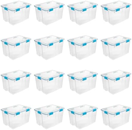 Amazon.com - Sterilite 80 Qt Gasket Box, Stackable Storage Bin with ...