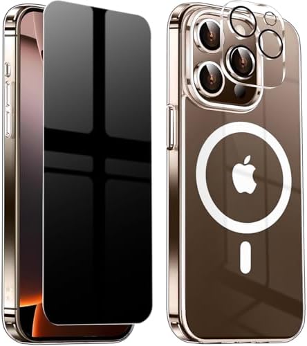 Amazon.com: QiiStar Privacy Case for iPhone 16 Pro,Clear Magnetic ...