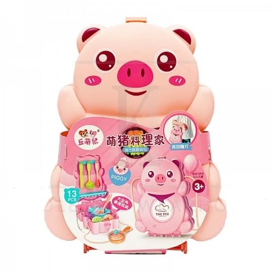 Buy Pig Kitchen Set Small Backpack for Kids, Girls Toy with Cooking ...
