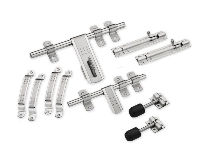 RAB Door Kit 12" Stainless Steel (1-Aldrop, 1-Latch, 4-Handle, 2-Tower ...