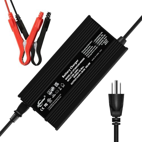 Amazon.com: LiTime 10 Amp Lithium Battery Charger 14.6V AC-DC LiFePO4 ...
