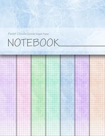 Pastel Clouds Colored Graph Paper Notebook: Graph Paper Pad With ...