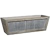 Amazon.com : Classic Home and Garden Wood Window Box - Galvanized ...