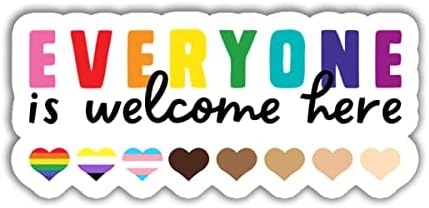 Amazon.com: HOSALA (3Pcs) Everyone Is Welcome Here Sticker LGBT LGBTQ+ ...