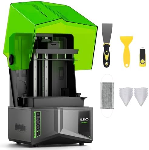ELEGOO Saturn 4 Resin 3D Printer, 10 inch 12K HD Mono LCD, Smart ...