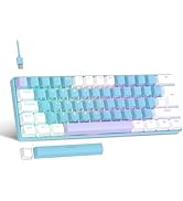 UK Layout 60 Percent Gaming Mechanical Keyboard, 62-Key Wired ...