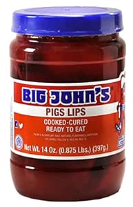 Amazon.com : Big John's Pickled Pigs Lips 14oz Jar : Grocery & Gourmet Food