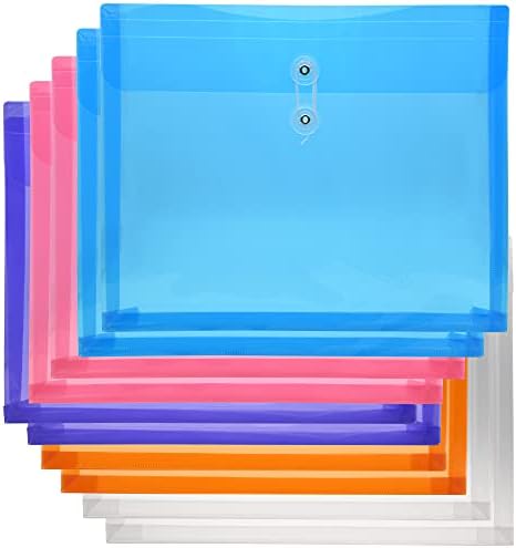 Amazon.com : Tatuo 50 Pcs A4 Plastic Envelopes with String Closure 1.2 ...