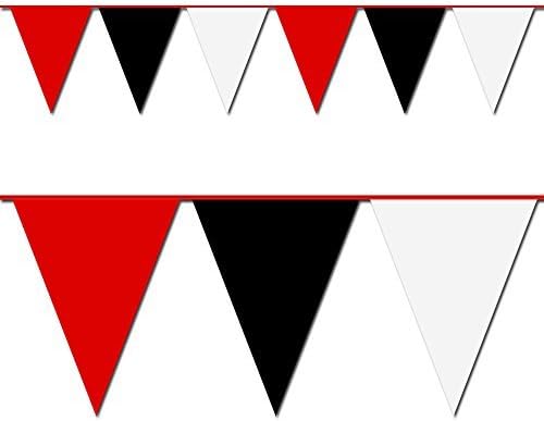 Amazon.com: NACARUM Red & White & Black Pennant Banner Flags | OSHA ...