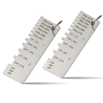 ZeeDix 2PCS Portable Metal Sheet Thickness Gauge- Stainless Steel ...