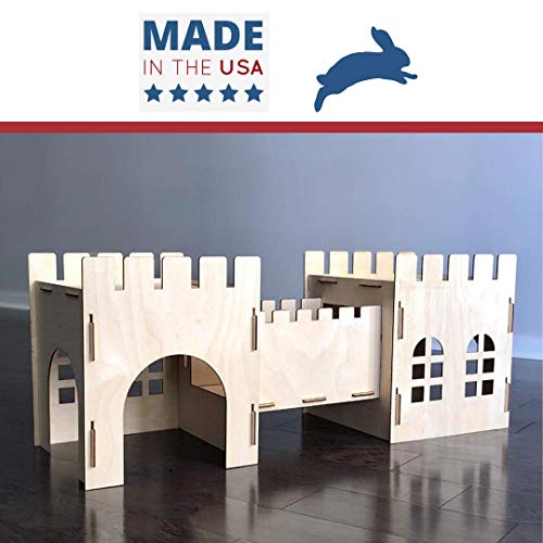 Tokihut Wooden Rabbit Castle with Hideout Tunnel Hideaway and - Want It All
