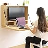 Amazon.com: YLLSMGS Wall Mounted Folding Table with Power Outlet & USB ...