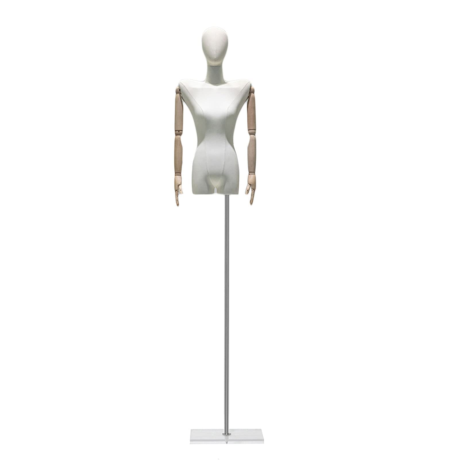 Buy Female Mannequin Torso Body, Dummy Model Display Adjustable Height ...