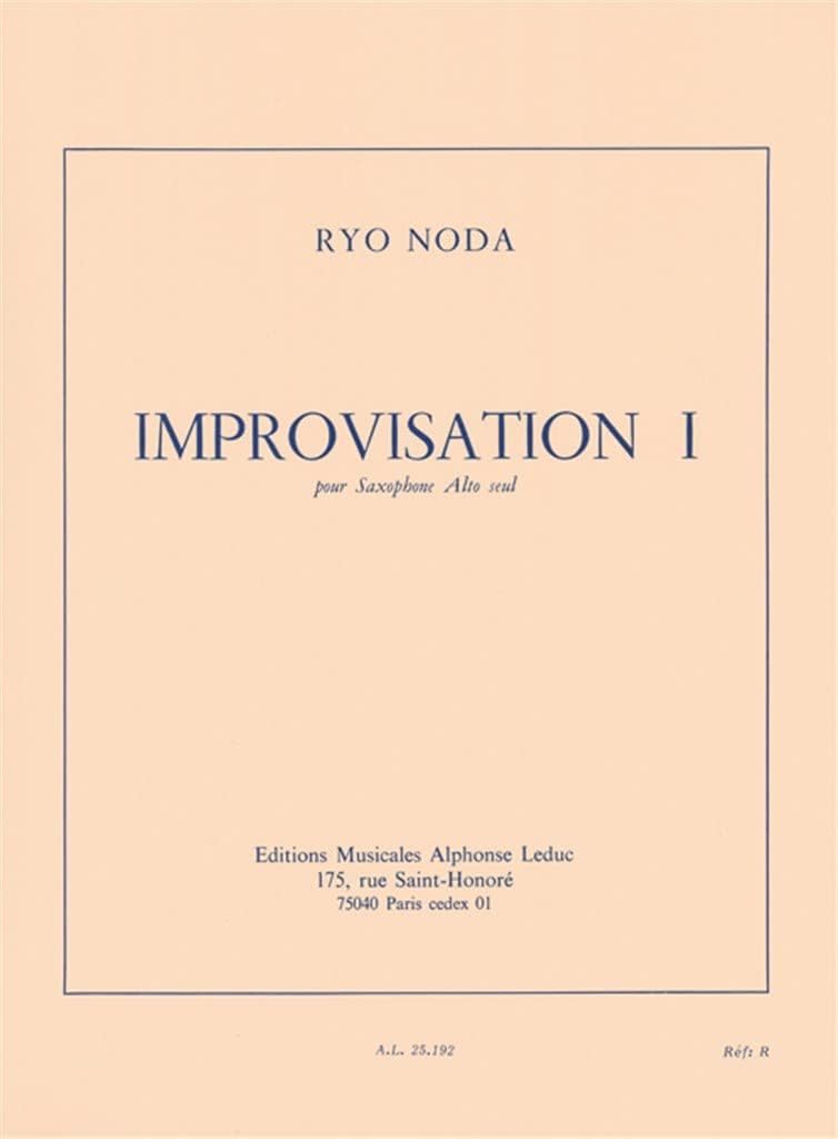 Amazon Ryo Noda Improvisation 1 Saxophone 9790046251924 Ryo