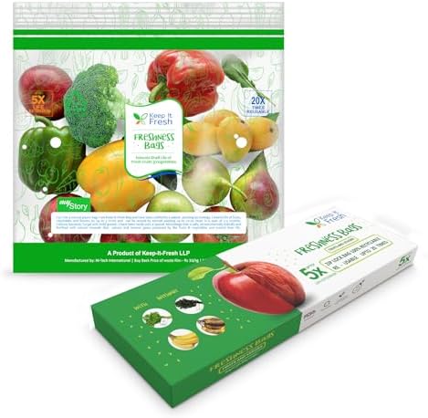 Buy KEEP IT FRESH Zip Lock Bags. Re-Sealable Zipper for extending shelf ...
