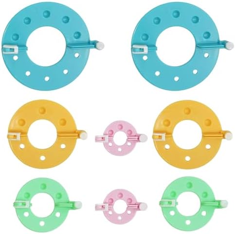 Mistillion 8 Pcs Pompom Makers, 4 Sizes Pom pom Makers, Reusable DIY ...