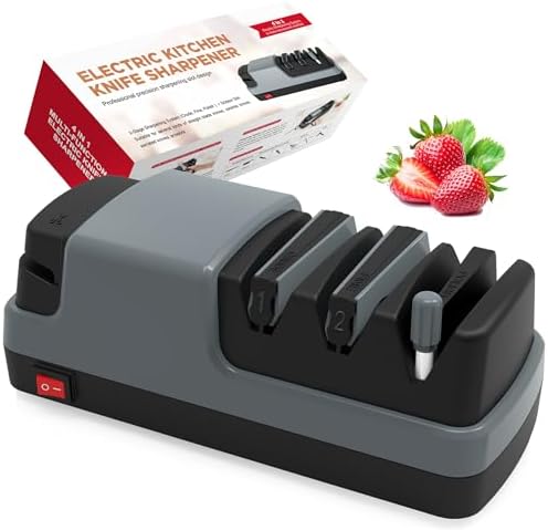 Amazon.com: YOORLEAY Electric Knife Sharpener- 4 in 1 Electric Knife ...