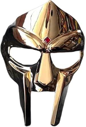 Amazon.com: MF Doom Gladiator Mask 18 Gauge Mild Steel Golden Finish ...