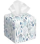 Amazon.com: Tissue Box Cover Square,Vintage Floral and Blue Bird Tissue ...