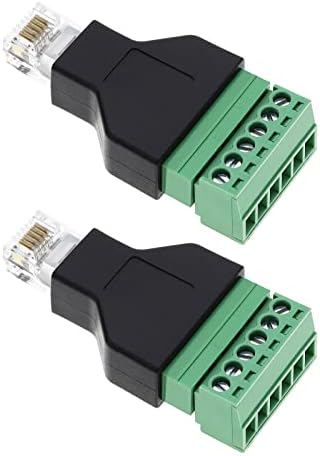Amazon.com: Micro Traders 2PCS RJ12 Audio Adapter Connector Ethernet ...