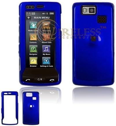 Amazon.com: Solid Dark Blue Snap-On Cover Hard Case Cell Phone ...
